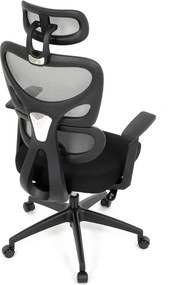 Ergonomická kancelářská židle LEXON - šedá síťovina