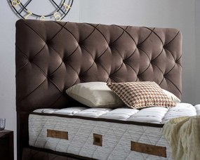 Čalouněná postel BAMBOO - hnědá 150 × 200 cm
