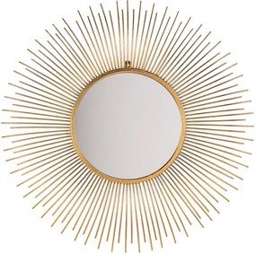 Zrcadlo nástěnné zlaté  ø80 cm CILLY Beliani
