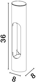 Nova Luce zahradní LED osvětlení Ellery Varianta: 12 W LED, výška 360 mm, černá