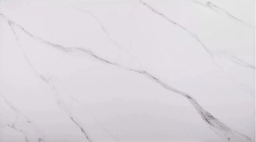 Jídelní rozkládací stůl Laconi 160/220 cm keramika bílý mramor/černý