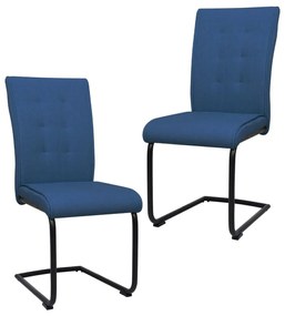 Petromila Konzolové jídelní židle 2 ks modré textil