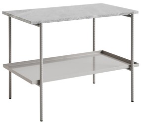 HAY Stolek Rebar Side Table, 75x44, Grey Marble