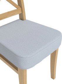 Sedák na židli IKEA Ingolf barva modrá látka pletený vzor