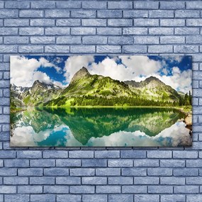 akrylový obraz Hory Jezero Krajina 120x60 cm