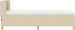 Postel s boxspringem s čelo Krémová 200 x 80 cm textil 3341326