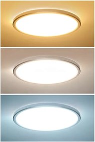 LED stropní světlo odolné vůči vlhkosti WO826 - průměr 30 cm, bílá
