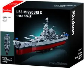 Sluban Model Bricks M38-B1291 Bitevní loď USS Missouri 1:350 / od 10 l