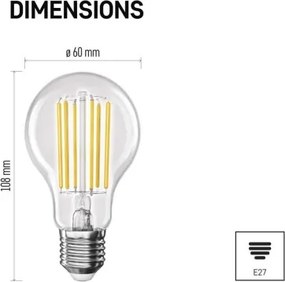 Emos lighting LED žárovka Filament A60 A CLASS / E27 / 7,2 W (100 W) / 1521 lm / teplá bílá 1525283279