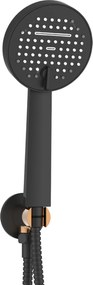 Invena Moonlight, sprchová souprava pod omítku, 2-funkční, černá-růžové zlato, INV-BS-77-014-V