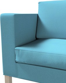 Potah na pohovku IKEA  Karlanda rozkládací, krátký barva modrá látka pletený vzor