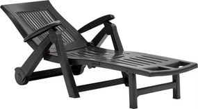 Zahradní lehátko ZIRCONE, 72×195×101 cm, antracitová I.P.A.E-Progarden