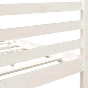 vidaXL Rám postele 135 x 190 cm Double masivní dřevo [3101259] Barva: Bílá