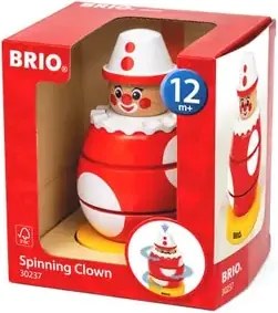 BRIO Otáčivý dřevěný klaun / od 12 měsíců