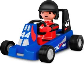EFKO Igráček Závodník modrá motokára / Figurka s motokárou / plast / o