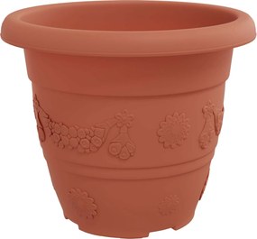 Květináče 6 ks Cihlově červená Ø 22 x 18 cm Plast 3403270