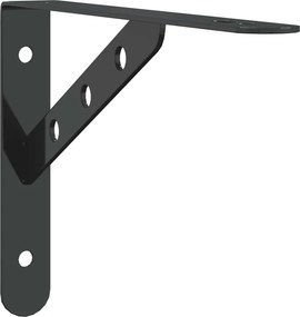 Policové držáky 4 ks 23,5 x 2,5 x 15,5 cm černé nerezová ocel 30303