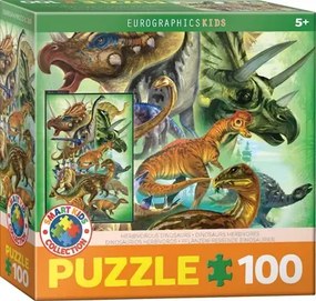EUROGRAPHICS Puzzle Býložraví dinosauři / 100 dílků / od 5 let / 33 x
