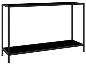 vidaXL Konzolový stolek černý 120 x 35 x 75 cm tvrzené sklo