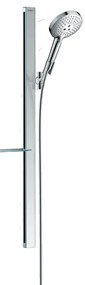 Hansgrohe Raindance Select S, sprchová souprava 120 3jet EcoSmart 9 l/min se sprchovou tyčí 900 mm a poličkou, chromová, HAN-27649000