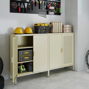 Costway Kovová skříň s nastavitelnou policí, kartotéka s – 80 × 35 × 102 cm