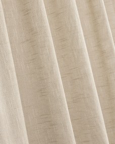 Závěs s řasící páskou barva béžová látka poloprůhledná, pletený vzor