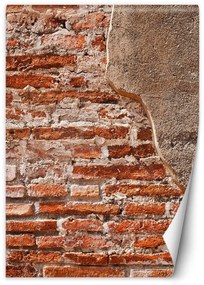 Fototapeta, Shabby cihlová zeď betonový vzhled - 100x140 cm
