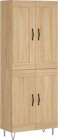 Skříň highboard dub sonoma 69,5 x 34 x 180 cm kompozitní dřevo 3199716
