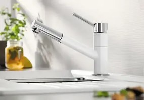 Blanco Kano S - Dřezová baterie s výsuvnou koncovkou bílá/chrom