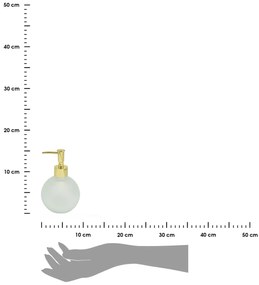 Dávkovač mýdla Globe, bílá/se zlatými prvky, 400 ml