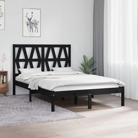 vidaXL Rám postele masivní borovice 120 x 200 cm [3103993] Barva: Černá