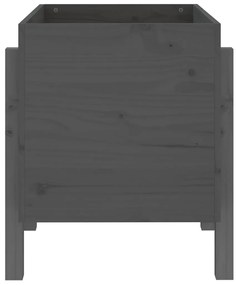 Zahradní truhlík šedý 62 x 50 x 57 cm masivní borové dřevo - Default Title
