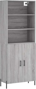 Skříň highboard šedá sonoma 69,5 x 34 x 180 cm kompozitní dřevo 3189267