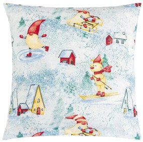 Bellatex Povláček bavlněný vánoce 40x40 cm Skřítek na bruslích