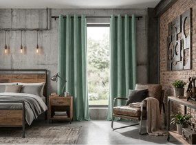 Zatemňovací závěs DREAM VELVET 140x250 cm, šalvějově zelený Zavěšení: Kovové kroužky