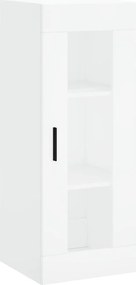 vidaXL Skříň highboard 34,5 x 34 x 180 cm kompozitní dřevo [3199377] Barva: bílá s vysokým leskem