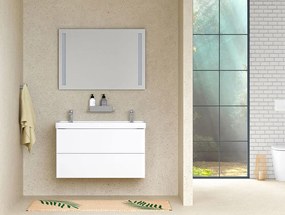 Mereo Mereo, Siena, koupelnová skříňka s umyvadlem z litého mramoru 101 cm, bílá, antracit, černá, CN442M2