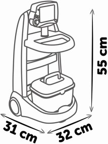 SMOBY Lékařský vozík + dětské lékařské potřeby na baterie Světlo Zvuk sb340207