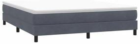 Postel Box Spring bez matrace tmavě šedá 180x210 cm samet 3315838