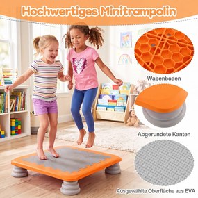 Costway Mini trampolína pro děti 65 cm velký trampolína odrazový – pomerančový