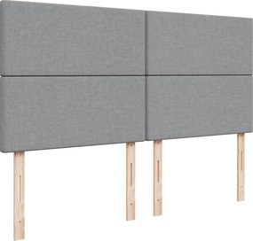 Box spring postel s matrací světle šedá 180 x 200 cm textil 3291352
