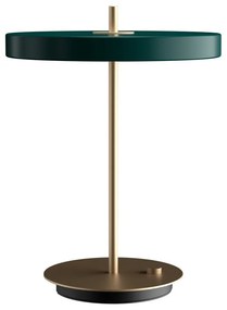 Tmavě zelená LED stmívatelná stolní lampa s kovovým stínidlem (výška 41,5 cm) Asteria Table – UMAGE