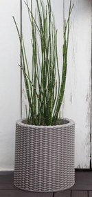 KETER - květináč Cylinder Planter M, Silver grey - šedý