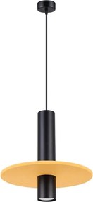 Sollux SL.1883 - Lustr na lanku PELTA 1xGU10/10W/230V černá/žlutá