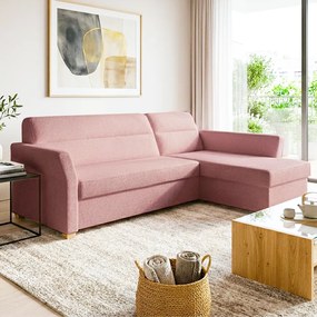 Malá sedací souprava LIVIA | 228x157 cm | PRAVÁ | rozkládací na každodenní spaní | VÝBĚR TKANIN