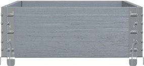 Zahradní truhlík šedý 100 x 50 cm masivní borové dřevo 3295389