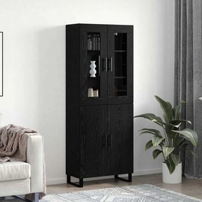 Vysoký bufet 2 ks Černý dub 69,5 x 34 x 180 cm Kompozitní dřevo 3394523