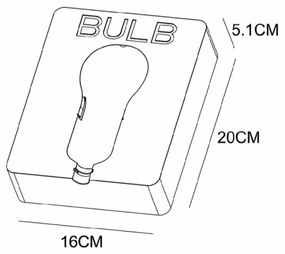 Lucide 35212/01/41 - Nástěnné svítidlo DWIGHT 1xE27/25W/230V