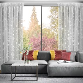 ZÁCLONA NA PÁSCE ALINA 140X270 CM BÍLÁ