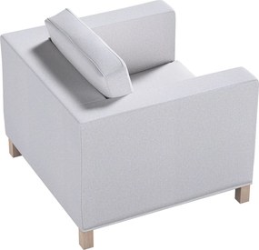 Potah na křesko IKEA Karlanda, krátký barva šedá látka pletený vzor